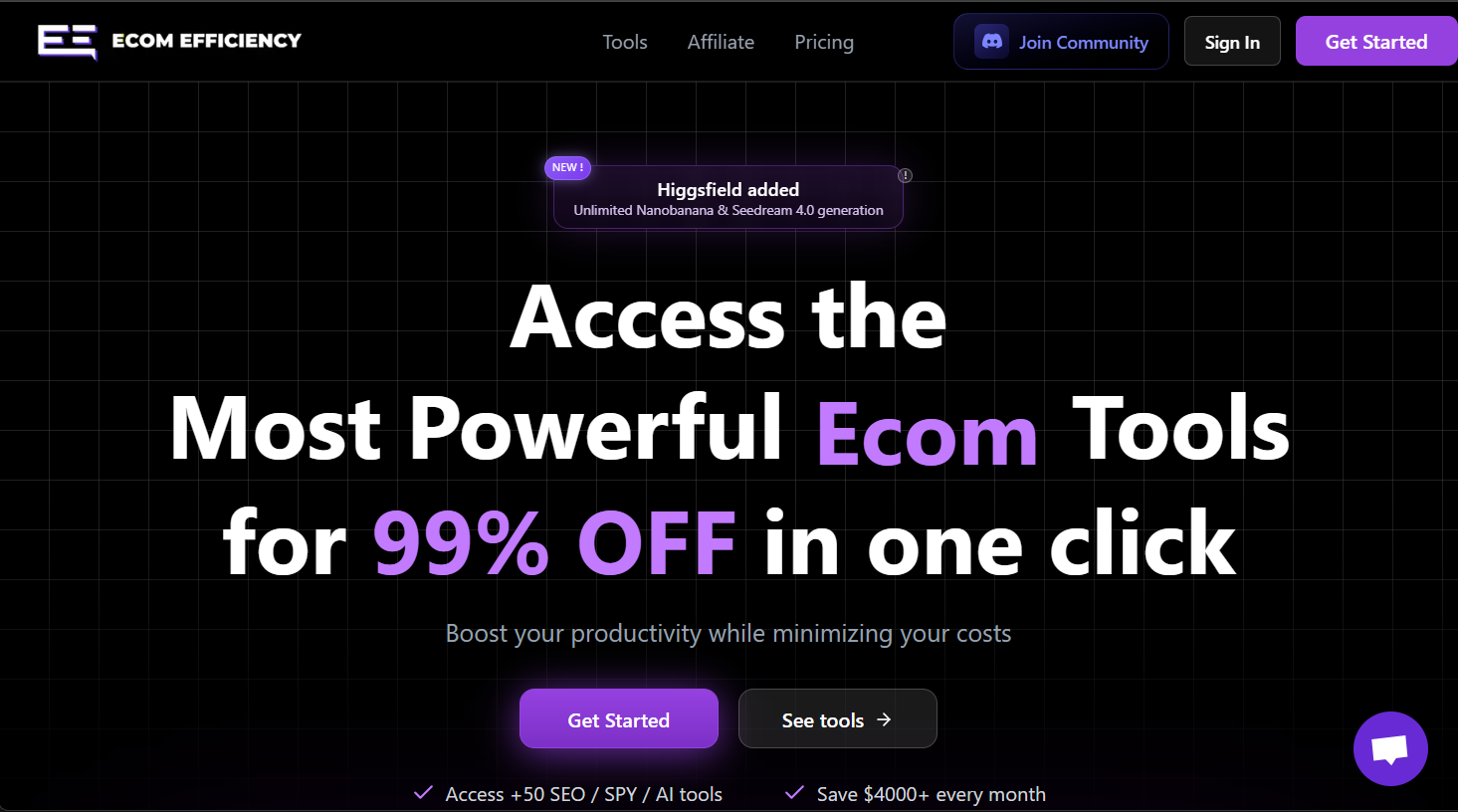 EcomEfficiency - All-in-One Access to 50+ SEO, Spy & AI Tools for Ecommerce